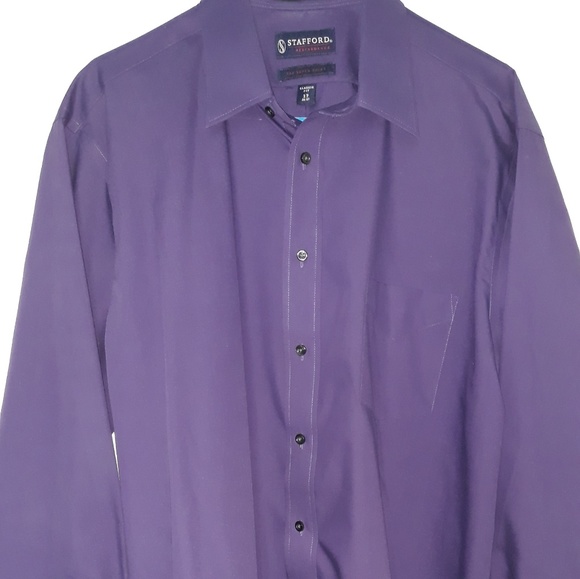 Stafford | Shirts | Stafford Purple Mens Dress Button Down Shirt | Poshmark